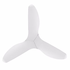 LEDLUX 52" Ceiling Fan no Light, 6 Speed Remote Control, Noiseless Reversible DC Motor, Modern 3 ABS Blades Ceiling Fan with 4.5"/12" Downrods for Bedroom/Living Room/Kitchen White