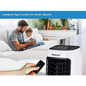Honeywell 194 CFM Compact Spot Fan & Humidifier, Indoor Portable Evaporative Air Cooler, (White)