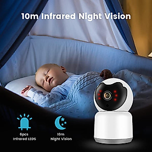 Baby Monitor Camera, 3MP Indoor Wireless Security Camera for Home, WiFi Pet Camera for Dog and Cat, 2 Way Audio, Night Vision, Humanoid Detection Alarm, Tuya Baby Monitor Camera, (PG-Q5E)