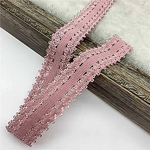 GMMDXD 3/10/15/20/25mm 5yards Elastic Ribbon Fold Over Spandex Elastic Band for Sewing Lace Trim Waist Band Garment Accessory (Color : 05 15mm)