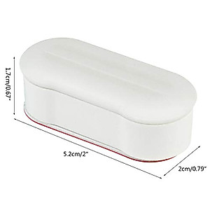 Toilet Seat Bumper Replacement Kit for Bidet with Strong Adhesive, 16 Pcs Topbuti Universal White Toilet Seat Bumpers Pads for Use with Bidets Stick On for Home and Hotel