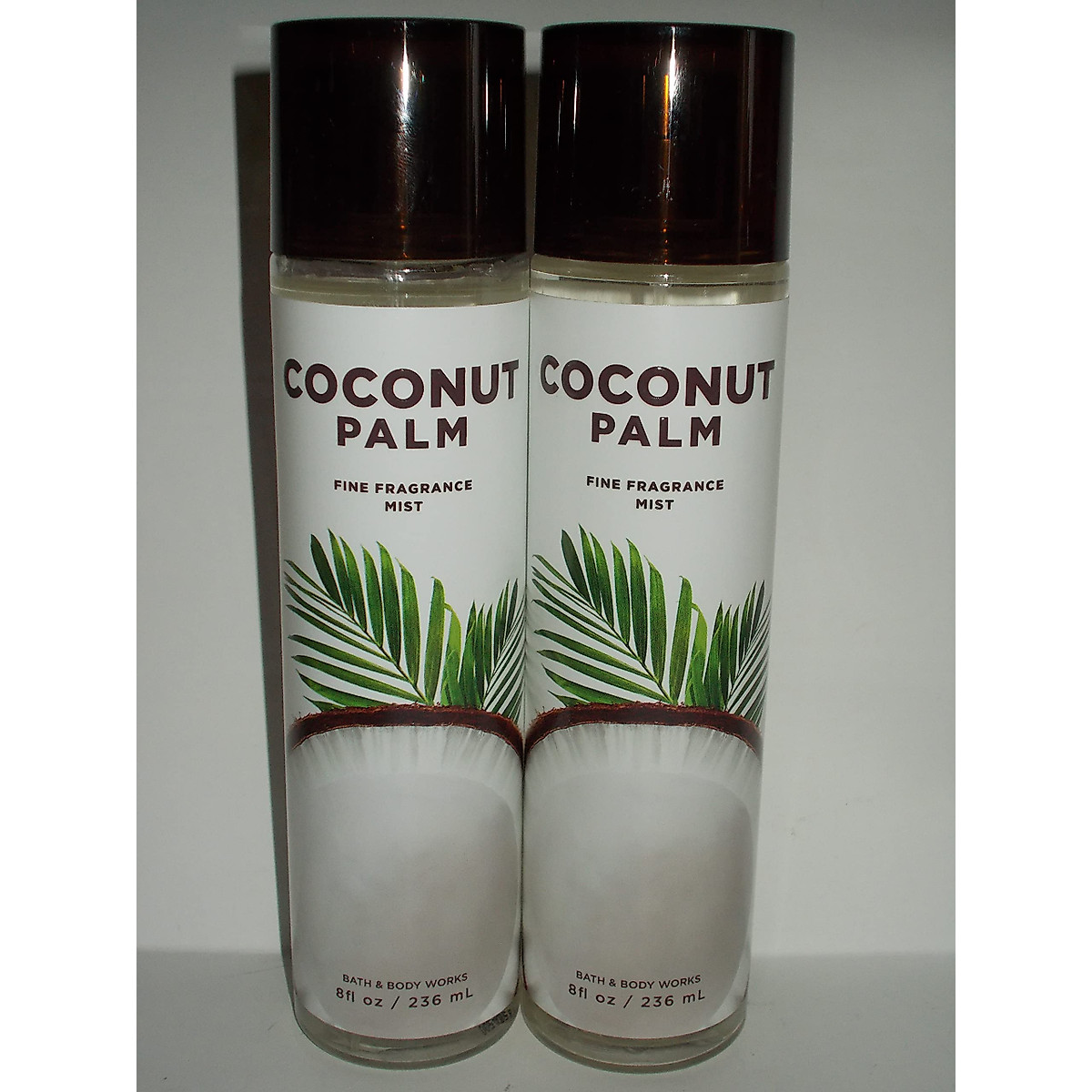Bath & Body Works 2 Pack Coconut Palm Fine Fragrance Mist 8 Oz.