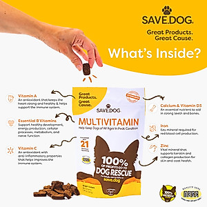 SAVE.DOG Chewable Probiotics & Multivitamin for Dogs Bundle