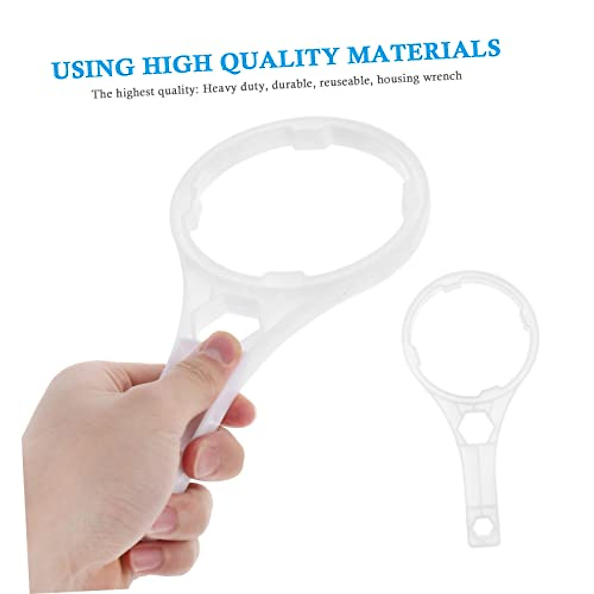ULTECHNOVO Tools 10pcs 10 Wrench Wrenches Home Household Filtration System Wrench Under Sink Water Filter Tool Wrench Plastic White Filter Canister Spanner
