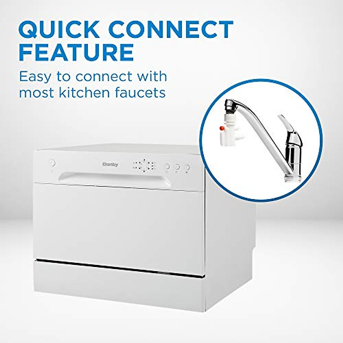 Danby DDW621WDB Countertop Dishwasher with 6 Place Settings, 6 Wash Cycles and Silverware Basket, Energy Star-Rated with Low Water Consumption and Quiet Operation