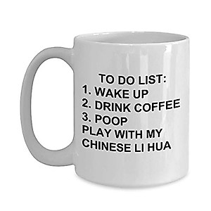 Chinese Li Hua Owner Mug Dog Lovers To Do List Funny Coffee Mug Tea Cup Gag Mug for Men Women