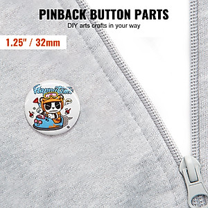 VEVOR Pin Back Button Parts for Button Maker Machine (32mm)