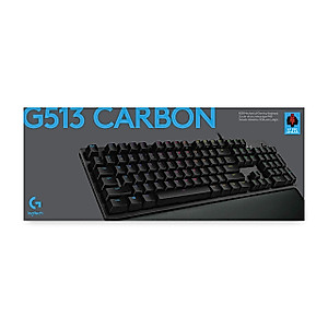 Logitech G513 Carbon LIGHTSYNC RGB Mechanical Gaming Keyboard with GX Brown switches (Tactile)