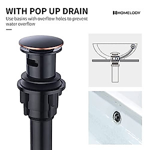 Bathroom Faucet, HOMELODY 2 Handles Bathroom Faucet Chrome, 8 inch Widespread Faucet for Bathroom Sink, 3 Hole Bathroom Sink Faucet Bath Sink Faucet with Pop Up Drain