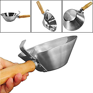 Stainless Steel Bucket Commercial Thickened Mud Pail Constructions Industrial Cement Storage