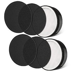 LV-H132 Replacement Filter Compatible with LEVOIT LV-H132 Air Purifier, Pre Filters, H13 True HEPA Filter, Activated Carbon Filter, Part # LV-H132-RF, 2 Pack