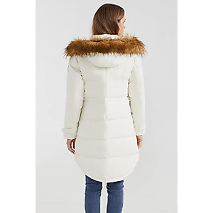 Orolay Women's Thickened Down Jacket Winter Warm Down Coat Beige