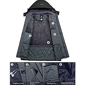 GEMYSE Men's Mountain Waterproof Ski Snow Jacket Winter Windproof Rain Jacket (Dark Grey,Medium)