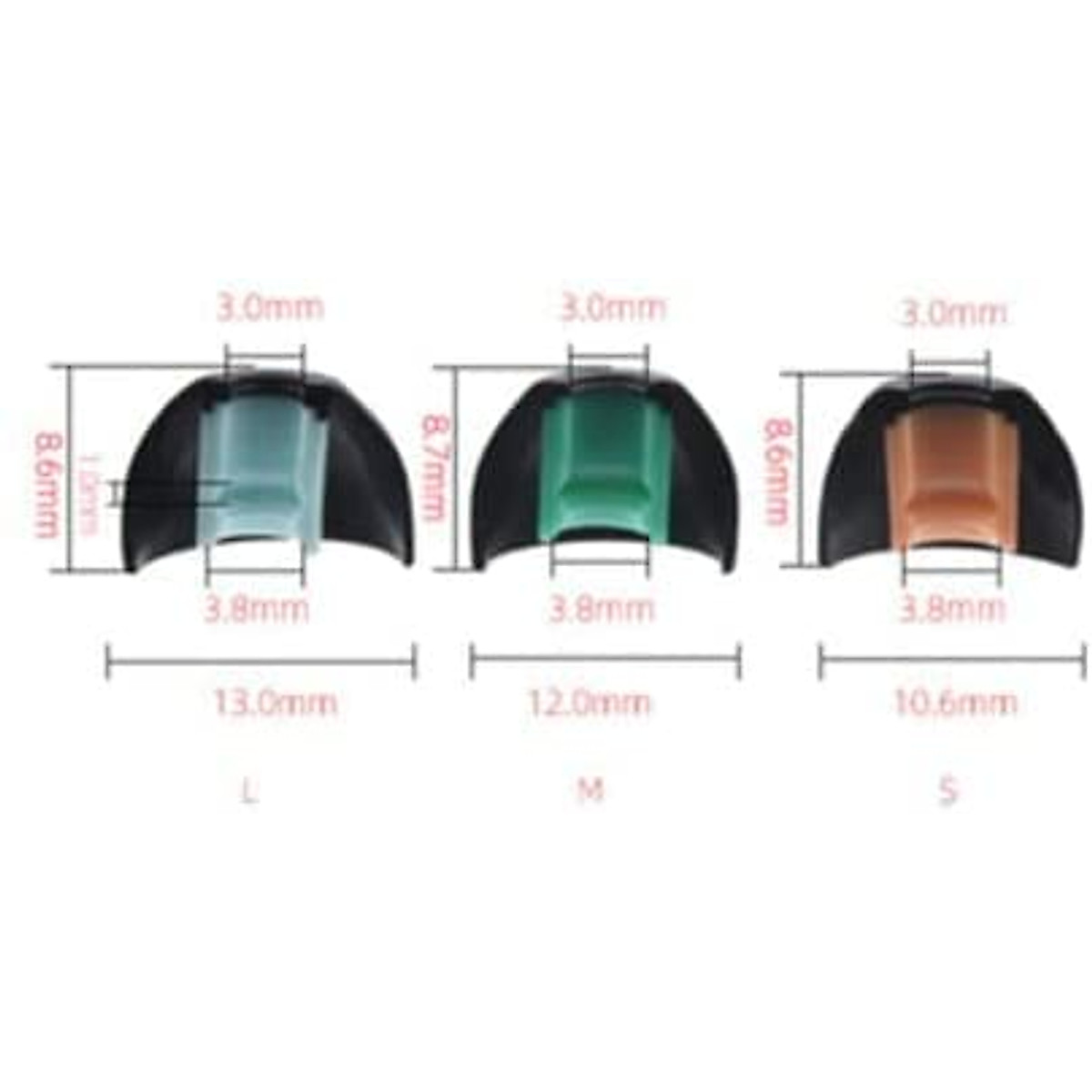 Zotech 6 Pairs Replacement Silicone and Memory Foam Ear Tips for Sony WF-1000XM4 / WF-1000XM3 (3 Pair Silicone and 3 Pair Foam) S/M/L