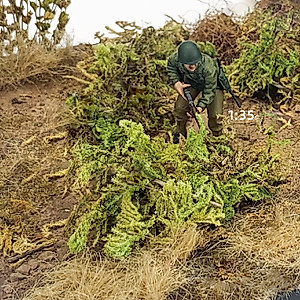 Warmtree Simulation Green Grass Artificial Moss Miniature Static Grass Model Grass Tufts Railway Artificial Grass for Train Landscape Railroad Scenery Sand Military Layout Model