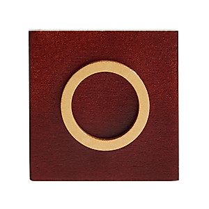 9.5-inch Wooden Tic Tac Toe Game, Decorative Coffee Table Games for Adults and Family Activities