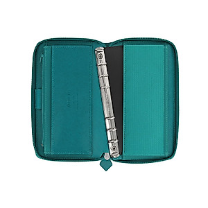 2019 Filofax 17-022536 Saffiano Personal Organizer, Compact Zip, Aqua