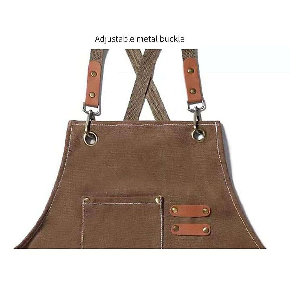 Cotton Canvas Apron for Artists Painting,Chef Apron with Cross Back Straps for Men Women, Kitchen Cooking (Black)