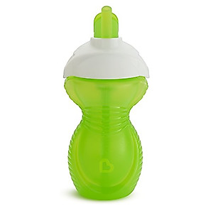 Munchkin® Click Lock™ Flip Straw Toddler Cup, 9 Ounce, 2 Pack, Blue/Green