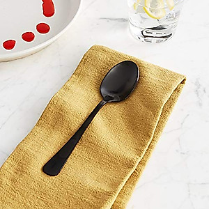 Mercer Culinary 18-8 Stainless Steel Plating Spoon, 7-7/8 Inch, Matte Black