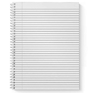 Softcover Work Hard 8.5" x 11" Motivational Spiral Notebook/Journal, 120 College Ruled Pages, Durable Gloss Laminated Cover, White Wire-o Spiral. Made in the USA