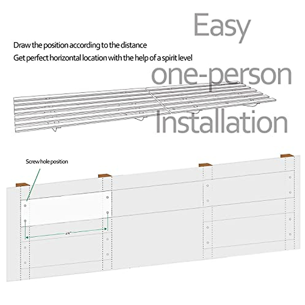 TPSHKE 2 Pack 36in x 15.7in Garage Wall Shelving, 700 lbs Heavy Duty Wall Mounted Floating Shelves, 6 ft
