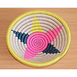 Hand Woven African Basket - Small, 8 Inches Sisal & Sweetgrass Basket - Woven Bowl - Handmade in Rwanda, SRB227