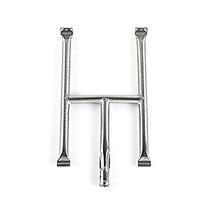 DELSbbq Burner Tube with Screw for Blackstone 17inch Gas Grill, Stainless Steel BBQ Grill Burner for Blackstone 1650 Grill Portable Table Top Camp Griddle