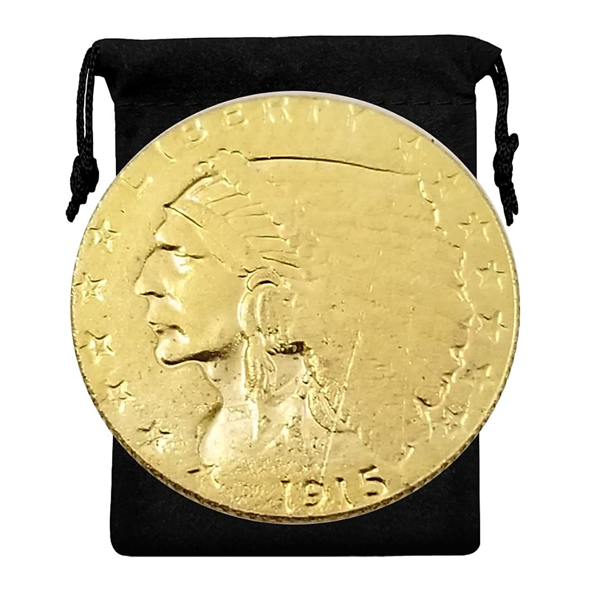 Kocreat Copy 1915 Indian Head Eagle Gold Coin 2.5 Dollars-Replica USA Souvenir Coin Lucky Coin Hobo Coin Morgan Dollar Collection