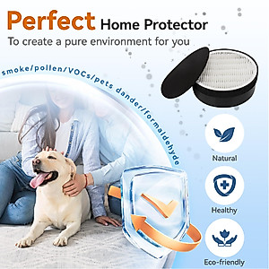 E.LUO LV-H132 Air Purifier Replacement Filter, Compatible with LEVOIT LV-H132, 3-in-1 (Nylon Pre-Filter, True HEPA Filter, High-Efficiency Activated Carbon Filter)