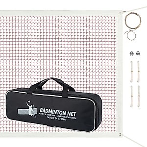 ATINUS Badminton Net for Backyard,Portable Badminton Nets Heavy Duty for Kids Adults, 20 FT x 2.5 FT Professional Badminton Replacement Net with Steel Wire for Indoor Outdoor