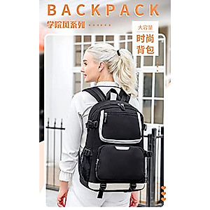 TPSTBAY SCP Foundation Large Daypack Cartoon Bookbag Unisex Travel Bagpack Oxford Laptop Backpack with USB Port(3)