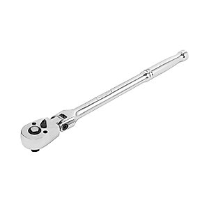 ARES 42026 - Flex Head Ratchet - 3/8-inch Drive 72-Tooth Ratchet - Premium Chrome Vanadium Steel Construction & Chrome Plated Finish - 72-Tooth Quick Release Reversible Design with 5 Degree Swing
