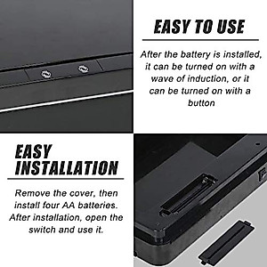 13 Gallon Trash Can Automatic Kitchen Trash Can Touch Free High-Capacity Garbage Can with Lid for Bedroom Bathroom Home Office 50 Liter (Black, 1)