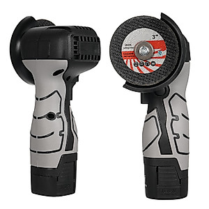 Angle Grinder, Weytoll 7000RPM Cordless Angle Grinder, Electric Grinding Tool, Mini Angle Grinder with 2Pcs 16.8V 2000mAh Battery and Grinding Disc for Cutting Polished Brick Wood Stone Steel