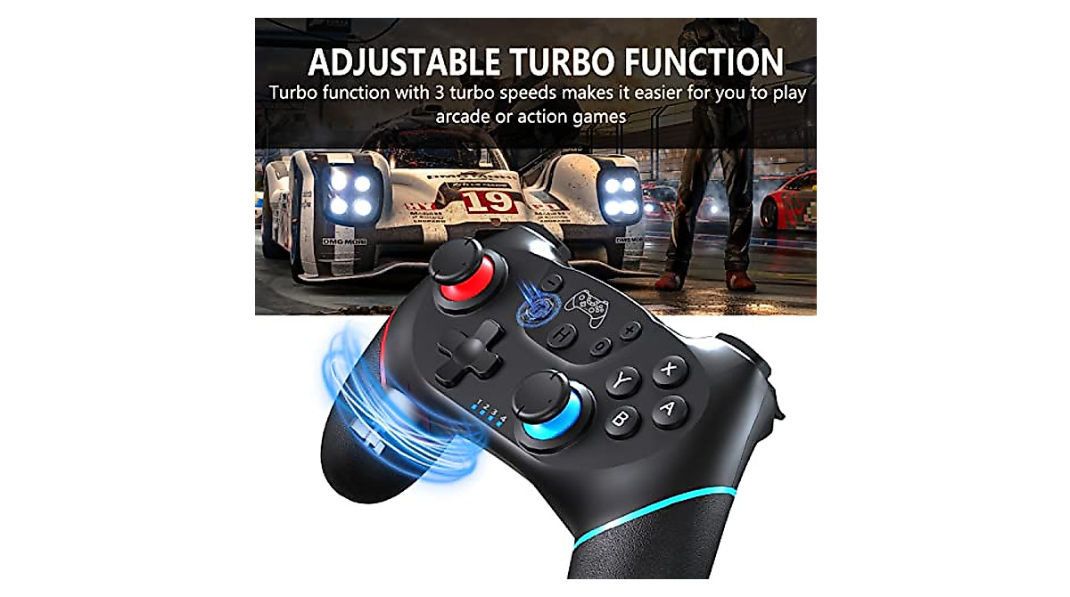 YUYIU Upgraded Switch Pro Controller | Dual Vibration, Turbo