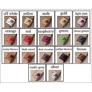 Custom garment labels, leather labels, personalized logo tags, clothing leather labels, knitting tags, labels for crochet products, 25 pc