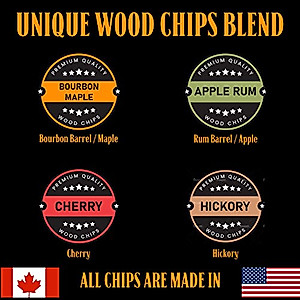 Real Whiskey Barrel Cocktail Smoker Kit with Torch - Wood Chips, Whiskey Smoker Kit, Drink Smoker Infuser Kit, Bourbon Smoker Kit for Drinks, Old Fashioned Smoker Kit, (No Butane) Made In USA