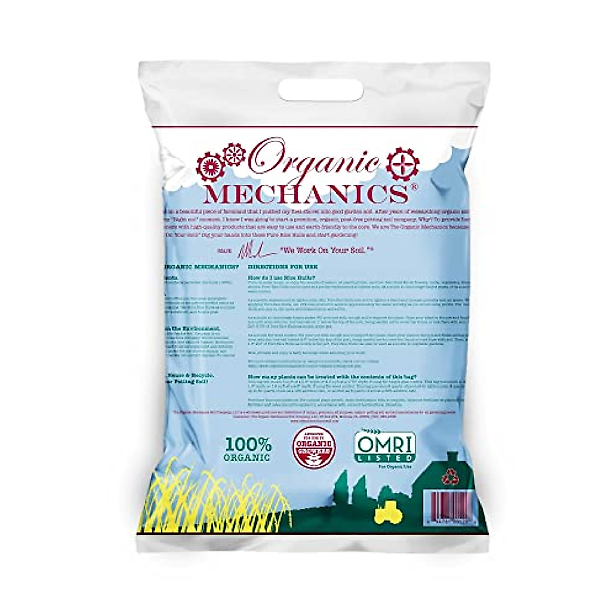 Organic Mechanics Pure Rice Hulls - Perlite Substitute Soil Amendment for Gardens, 8 Quart Bag