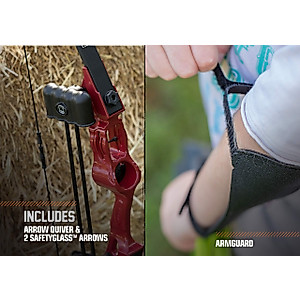 Bear Archery Flash Bow Set for Youth, Ambidextrous, Yellow