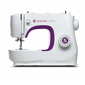 SINGER M3500 Sewing Machine With Accessory Kit & Foot Pedal - 110 Stitch Applications - Simple & Great for Beginners + SINGER Universal Hard Carrying Case for Most Free-Arm Portable Sewing Machines