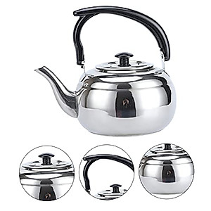 FUNOMOCYA Stainless Steel Teapot Espresso Maker Household Water Kettle Convenient Camping Water Boiler Japanese Tea Kettle Insulated Teapot Stove Kettle Stainless Silver