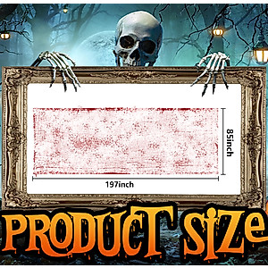197" x 85" Halloween Creepy Cloth - Halloween Spooky Fabric Cloth - Scary Gauze Blood Creepy Cloth for Haunted House Halloween Party Yard Wall Doorway Outdoors Decoration