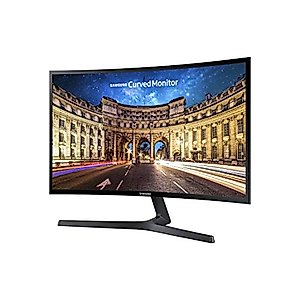 SAMSUNG 23.5” CF396 Curved Computer Monitor, AMD FreeSync for Advanced Gaming, 4ms Response Time, Wide Viewing Angle, Ultra Slim Design, LC24F396FHNXZA, Black