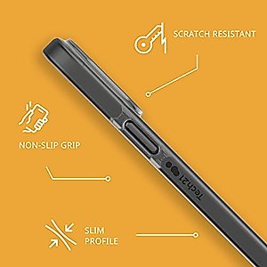 Tech21 iPhone 14 Pro Evo Check – Shock-Absorbing & Slim Protective Phone Case with 16ft FlexShock Multi-Drop Protection & Extra Buttons