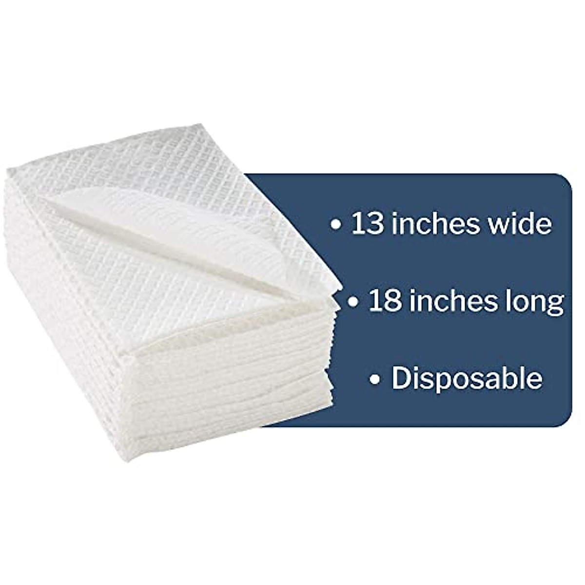 McKesson Procedure Towels, Non-Sterile, 2-Ply, White, Diamond Embossed, Disposable, 13 in x 18 in, 500 Towels, 1 Pack