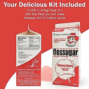 Concession Essentials Cherry Berry, 1 Carton-3.25 Pound Carton- Cherry