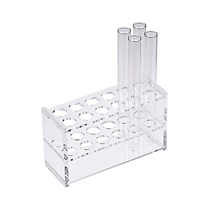 KNMNIU Acrylic Test Tube Holder Rack 12 Sockets for 25ml Centrifuge Tubes Clear (25ml,12 Sockets)