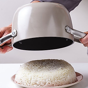 GreenPan Healthy Ceramic Nonstick, 2QT Rice Grains and Soup Maker, Caldero Pot with Lid, PFAS-Free, Induction, Dishwasher Safe, Oven Safe, Taupe