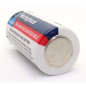4X Westinghouse 2/3 AA Ni-Mh Battery Batteries Rechargeable 1.2 V Volt 150 mAh Reusable Chargeable by JL Missouri Parts